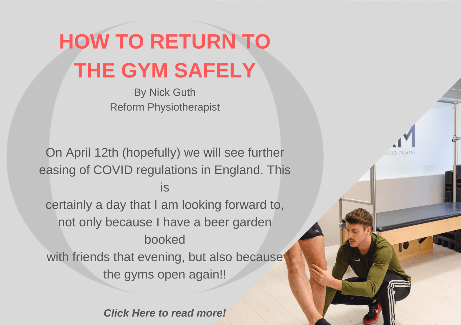 How To Return To The Gym Safely - Reform Physiotherapy